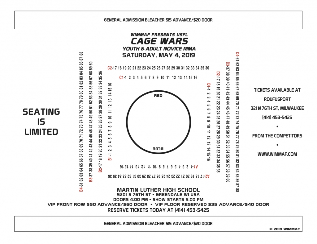 Cage Wars Seating Chart